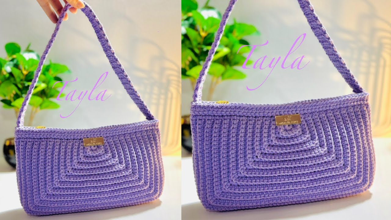 Super Easy DIY Crochet Bag-tas rajutan-Bolsa de crochê-Crochet handbag ...