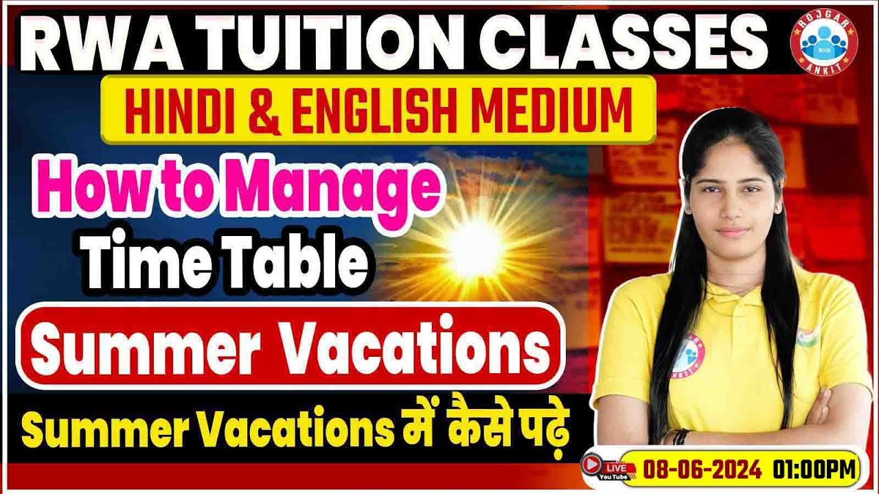 Best Study TimeTable For Summar Vacation | How To Complete Syllabus ...