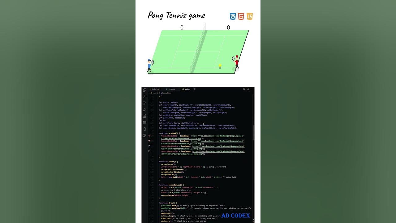Javascript Tennis Game Javascriptcoding Webdesign Fypシ゚viral Webdevelopment Javascript