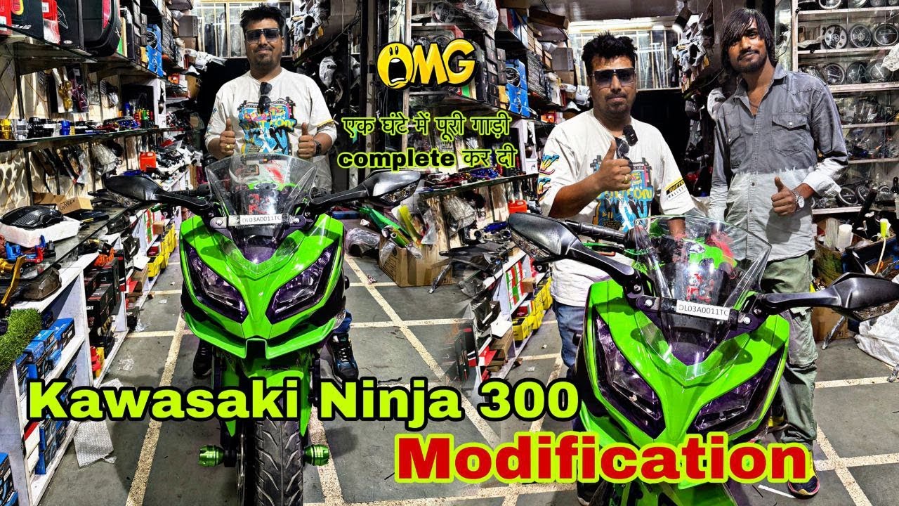 KAWASAKI NINJA 300 Safety Loaded Modification | Frame Slider | Liver ...