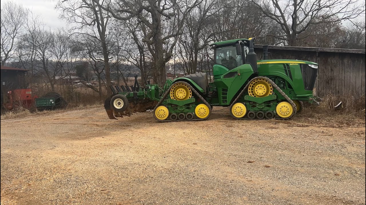 Ripping ground with new John Deere quad track - YouTube