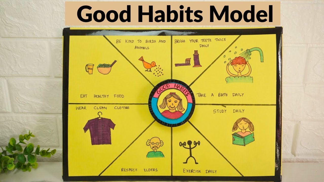 DIY Good Habits Wheel for Kids | Easy School Project Craft | Daily ...