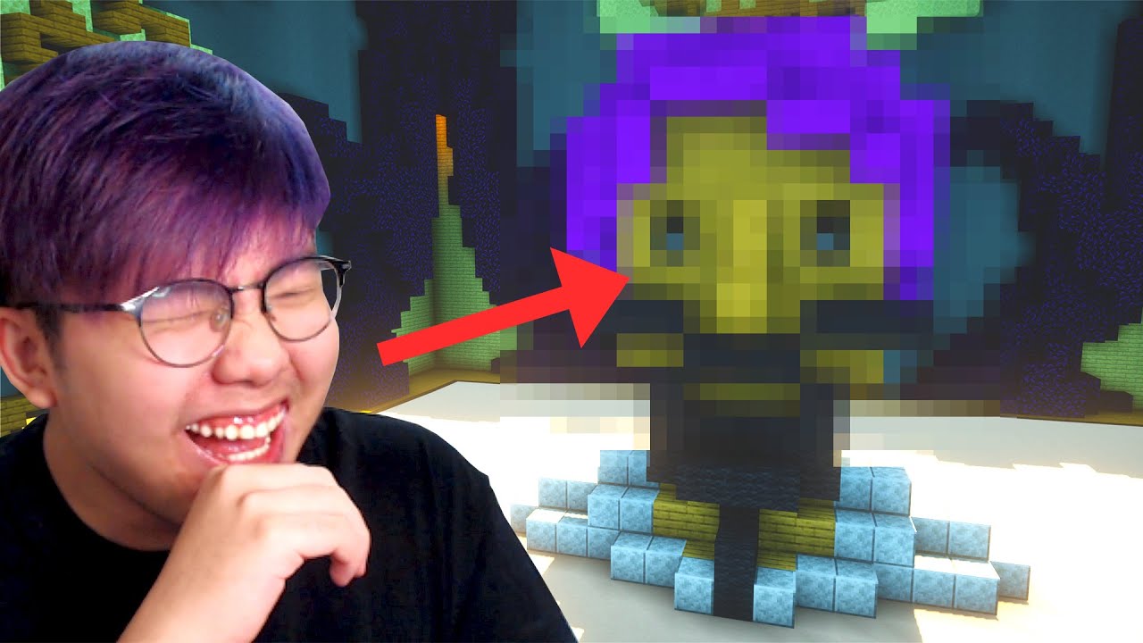 NGAKAK! Build Muka @ElestialHD Di Build Battle Hypixel! - YouTube