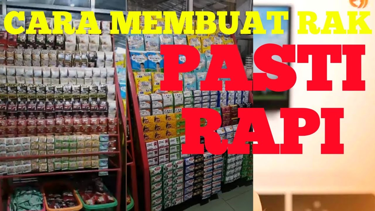 Desain rak rentengan agar terlihat rapi||Rak sampo dan bumbu untuk ...