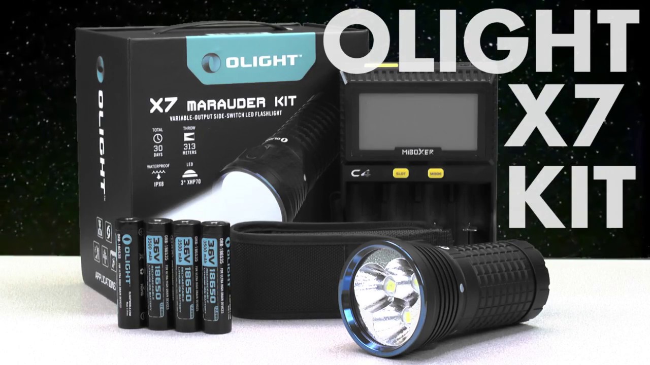 Olight X7 Kit - LED Flashlight Overview - YouTube