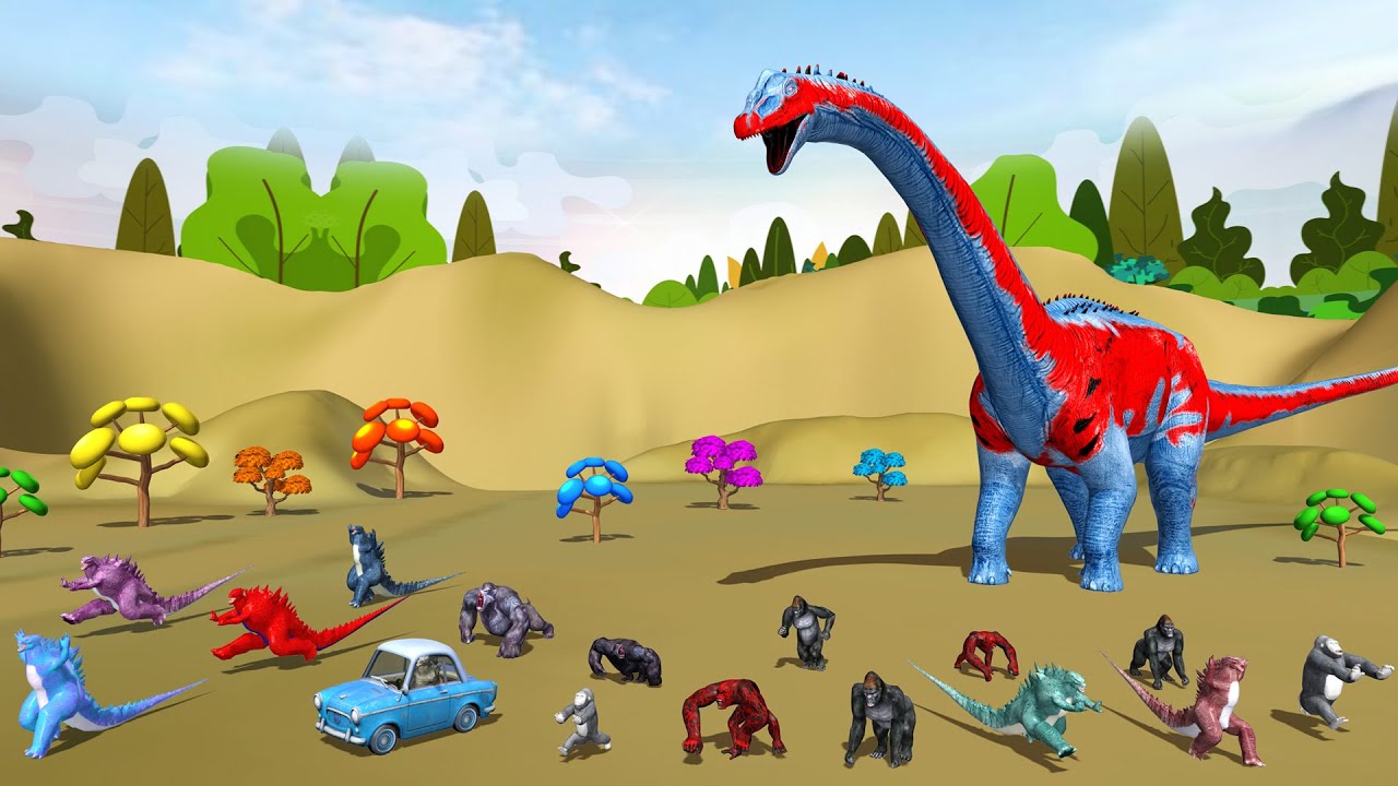 Godzilla vs Gorilla Car Comedy video || Team Godzilla and Team Gorilla ...