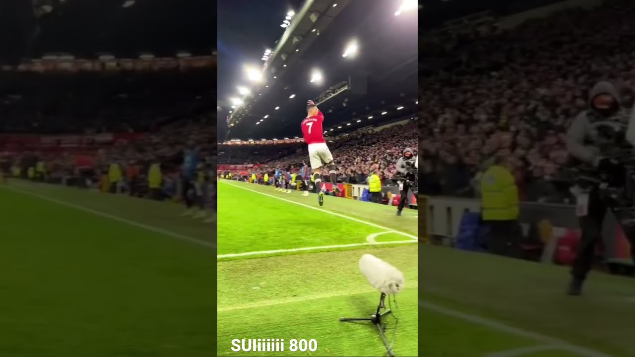 The entire stadium bouncing SIUUU with C.Ronaldo's 800th GOAL #shorts # ...