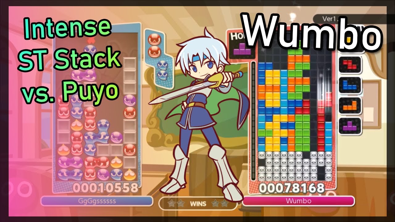 Expert Tetris - Intense Win with ST Stacking vs Puyo - YouTube
