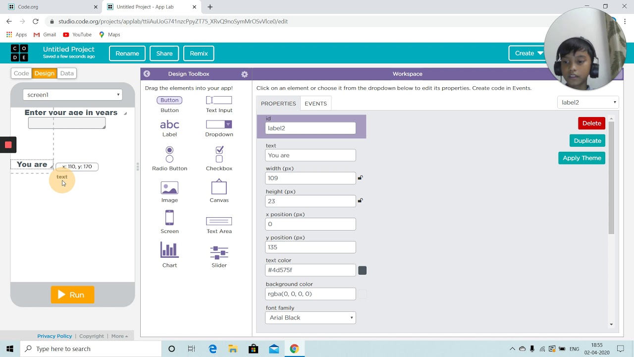 How to create an app for beginners in studio code org 😁😁😁 - YouTube