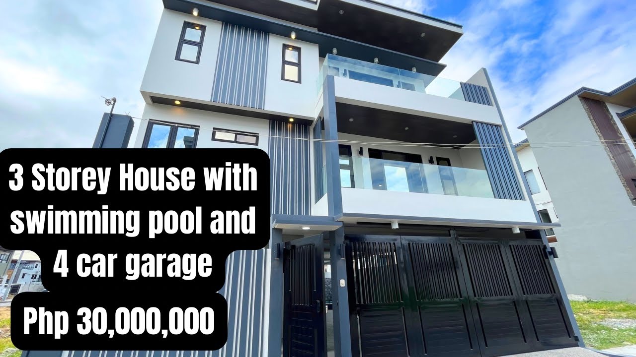 HOUSE TOUR AT BRANDNEW 3 STOREY HOUSE WITH SWIMMING POOL AND 4 CAR GARAGE IN GREENWOODS ...