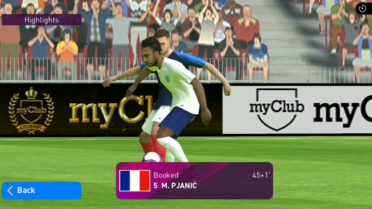 PES 2020 Mobile Match Day (ENG vs FRA) - YouTube