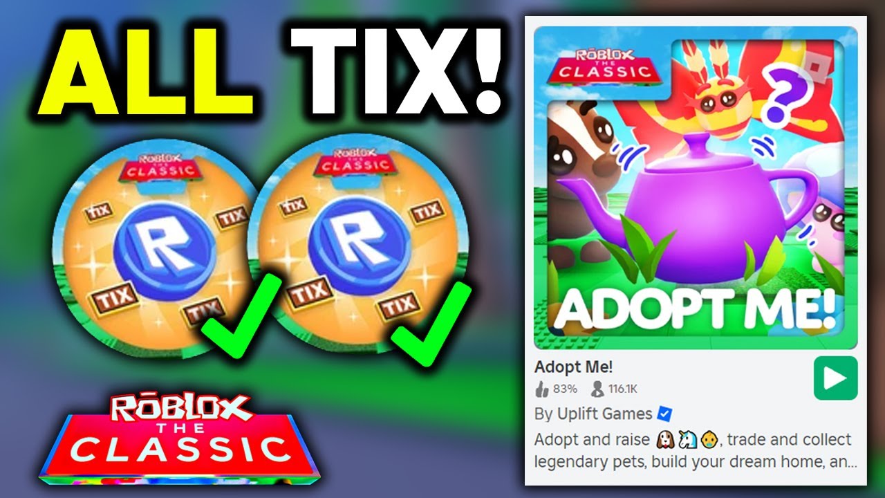 ALL 10 TIX LOCATIONS!! in ADOPT ME! (Roblox Classic Event) - YouTube