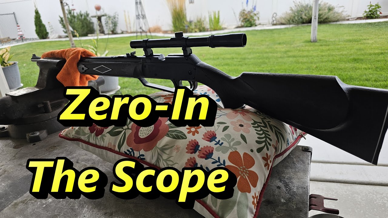 Daisy Powerline 880 with scope.. trying to Zero-In - YouTube