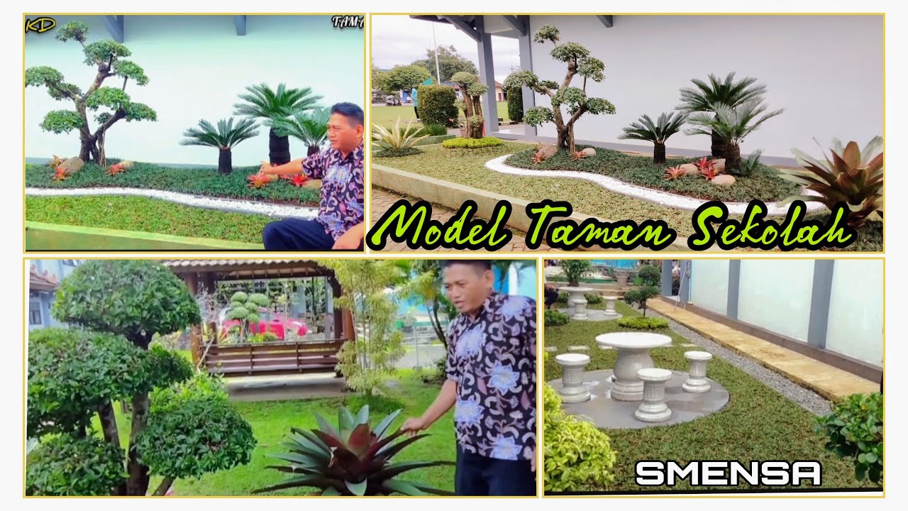 Model Taman Sekolah Minimalis - YouTube