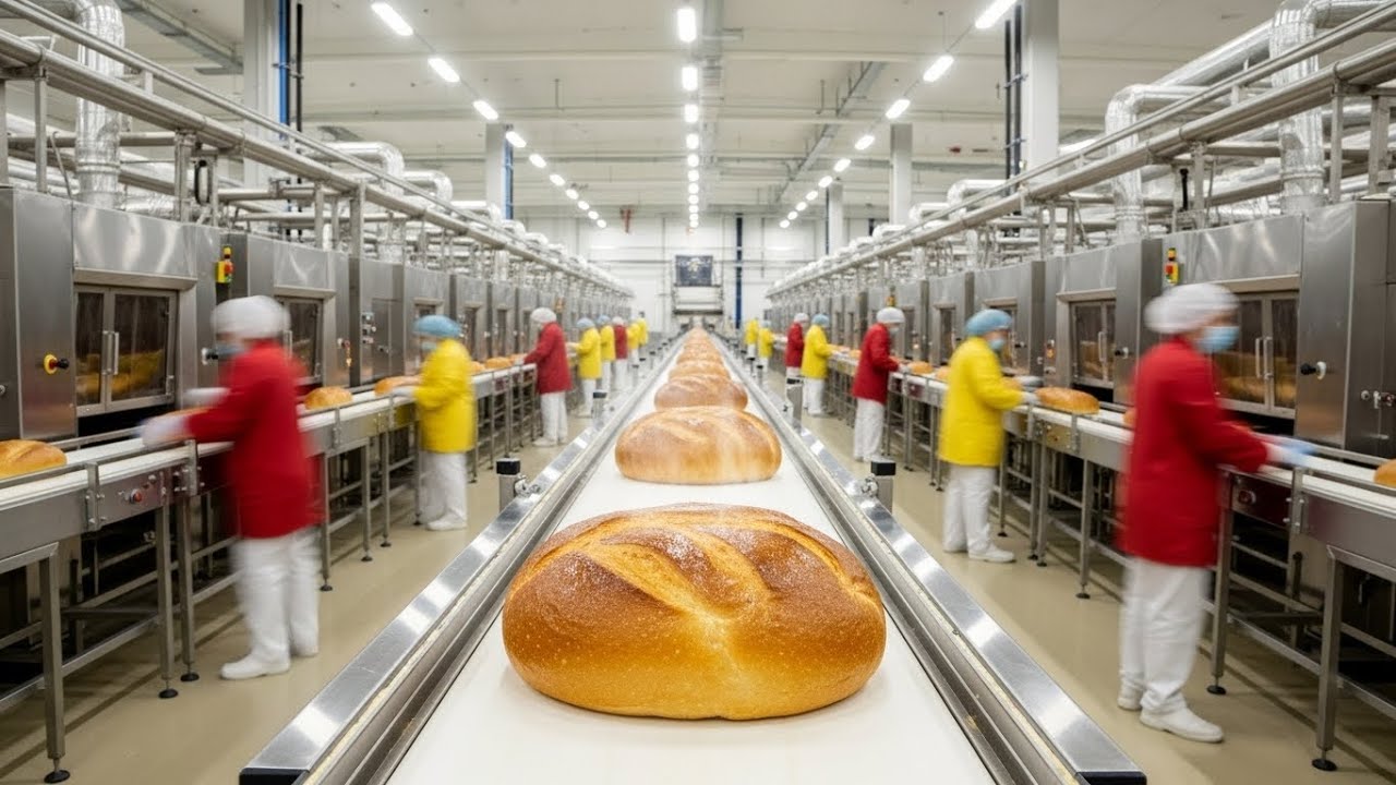 Inside a Modern Bread Factory: From Wheat Grain to Packaged Loaf Bread ...