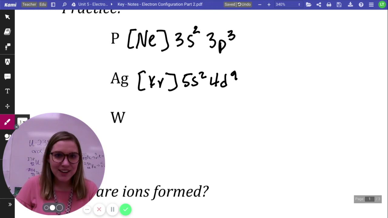 Pre-AP Chemistry - Unit 5 - Electron Configuration Part 2 - YouTube