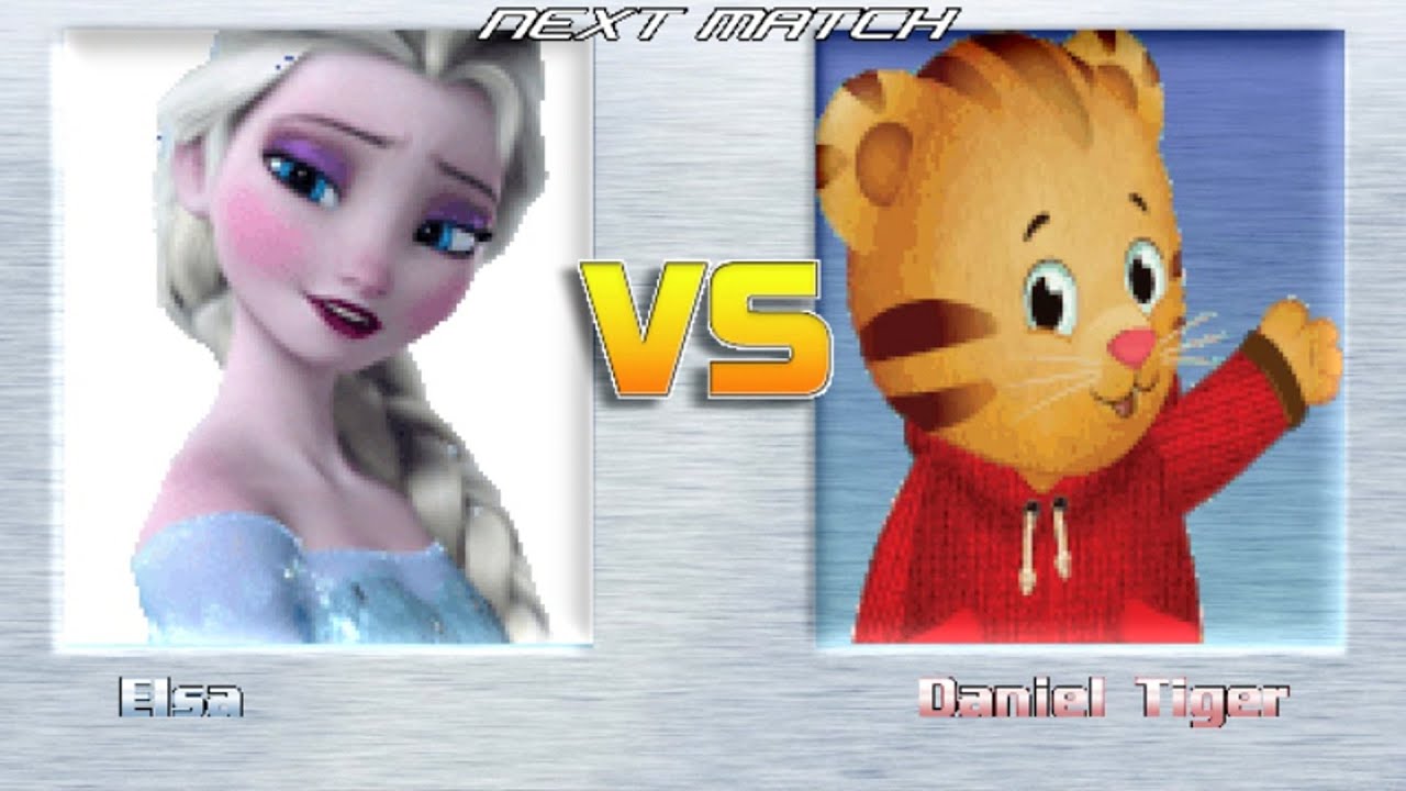 M.U.G.E.N BATTLES | Elsa vs Daniel Tiger | Frozen vs Daniel Tiger's ...