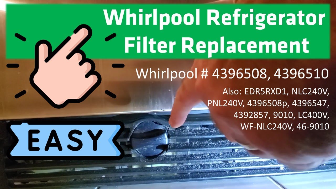 How to replace your Whirlpool refrigerator water filter - YouTube