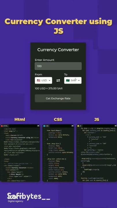 Currency Converter Js 😳js Coderslife Shorts Coding Youtube