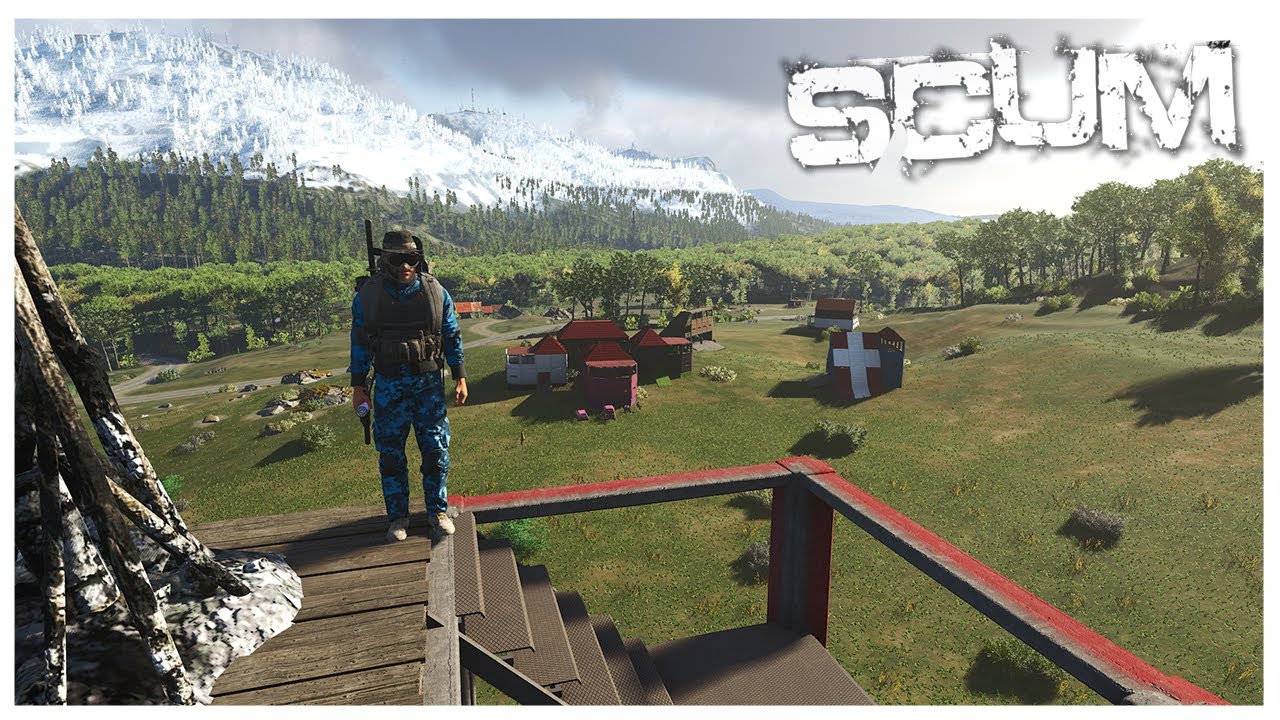 SCUM: From Community Center Tour to My New Base Location - YouTube