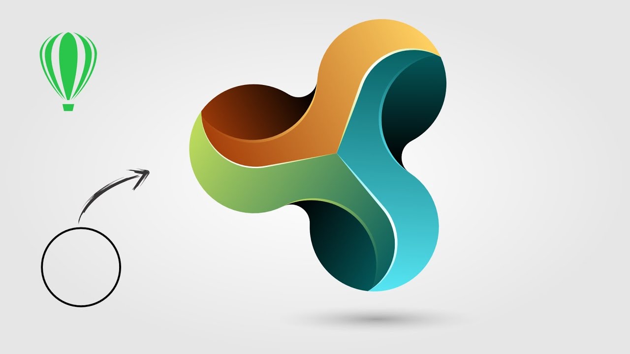 Cool 3d logo in corelDraw / step by step tutorial - YouTube