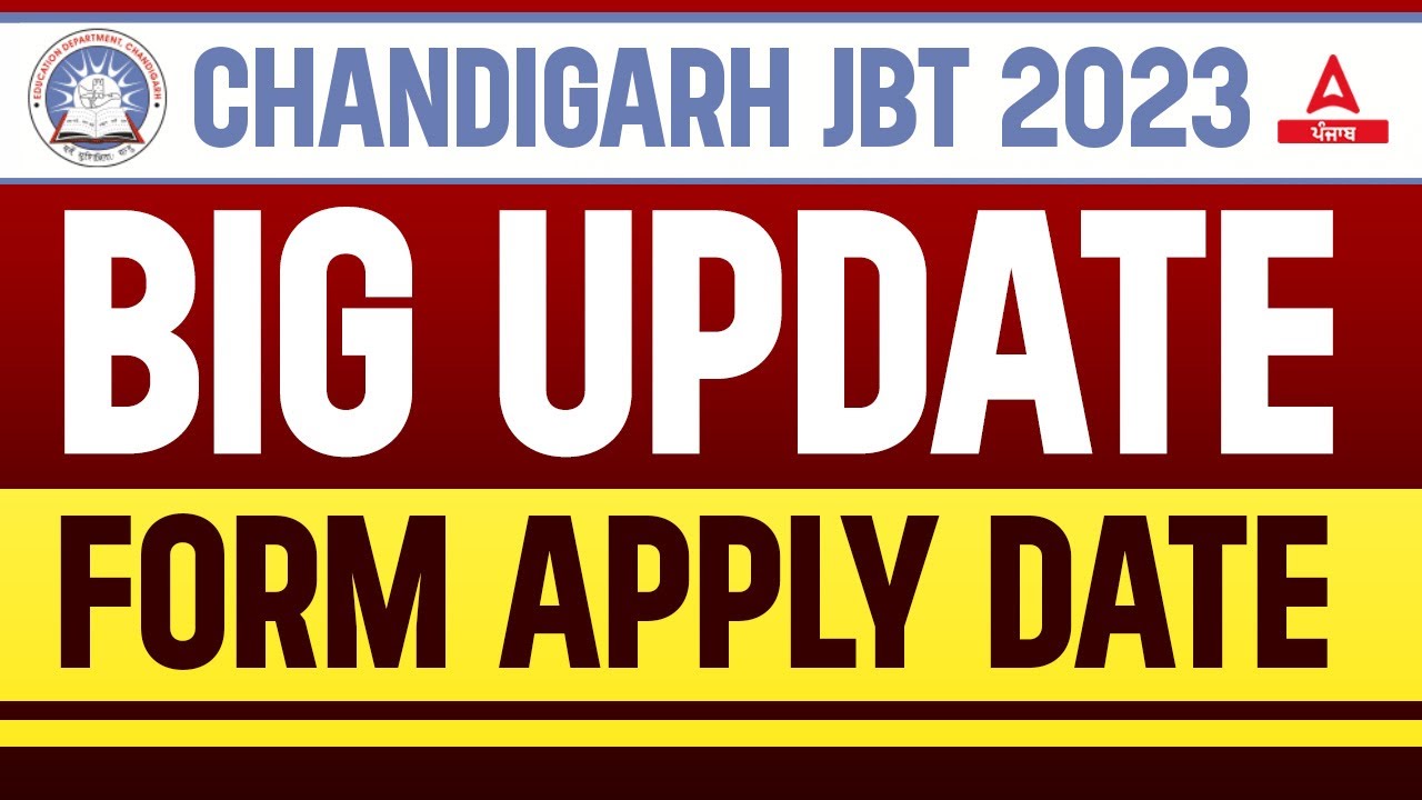 Chandigarh JBT Apply Online | Big Update Form Apply Date - YouTube