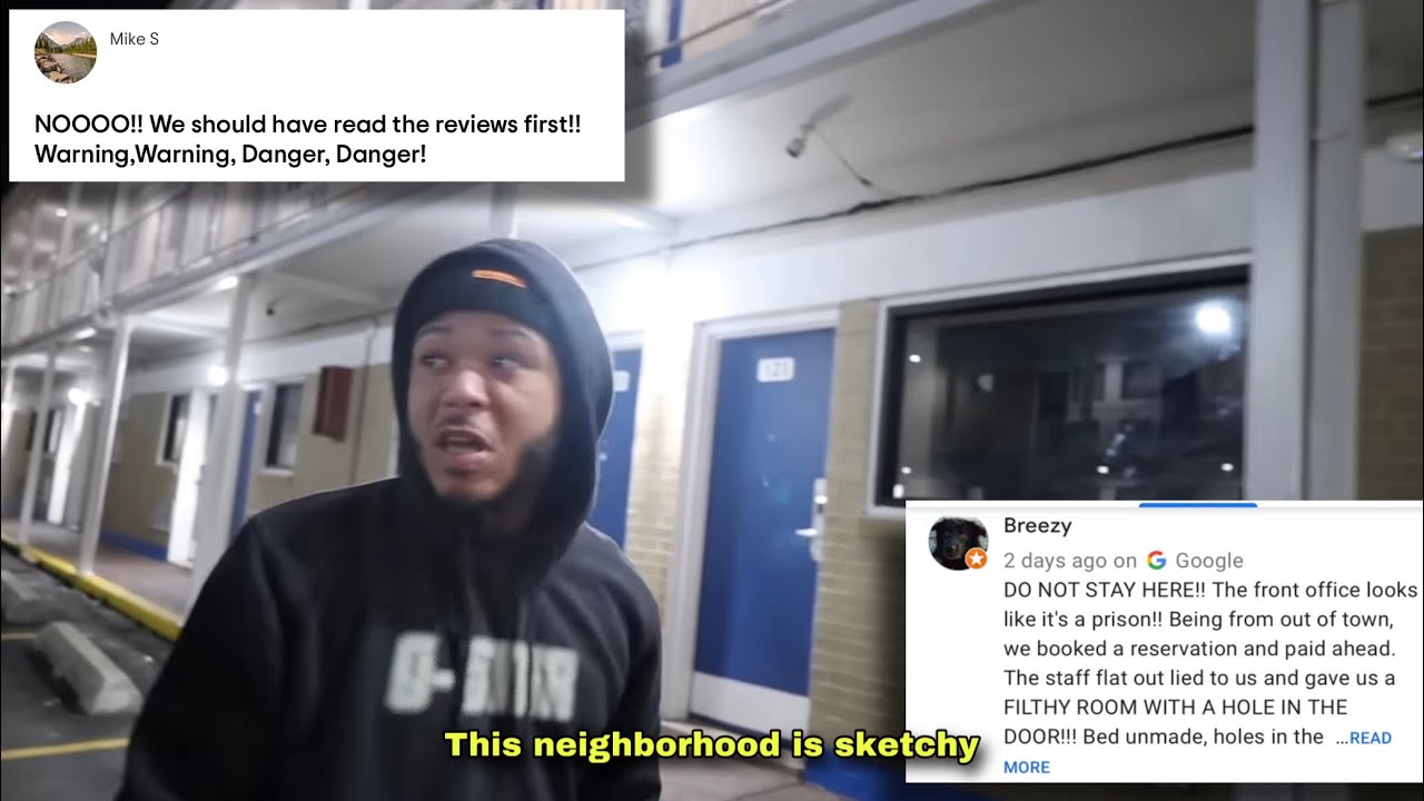 Staying at the “MOST DANGEROUS” motel in the hood! - YouTube