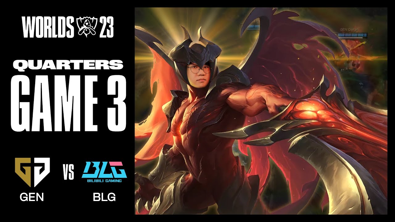 아트록스, 도란의 검 | GEN vs. BLG 게임 3 하이라이트 | 녹아웃 스테이지 8강 Day 2 | 11.03 | 2023 월드 챔피언십 - YouTube