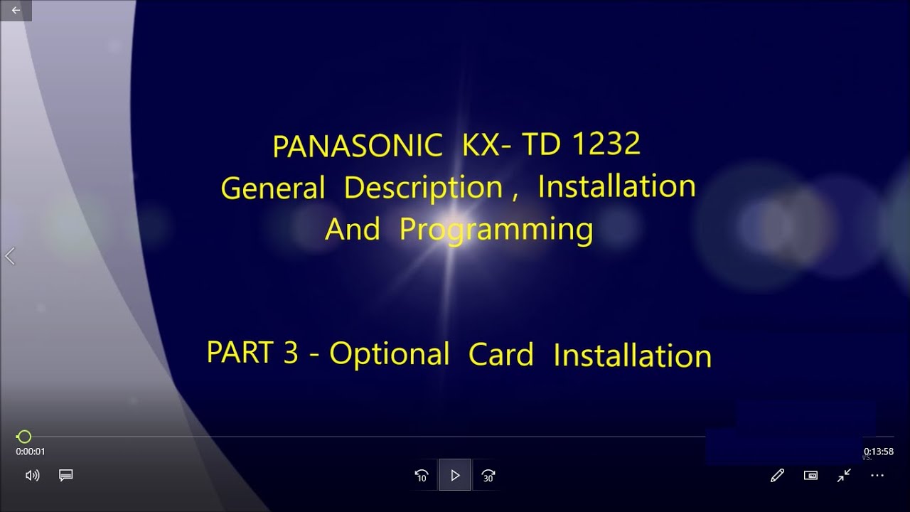 PANASONIC KX-TD 1232 - PART 3 - OPTIONAL CARDS INSTALLATION - YouTube