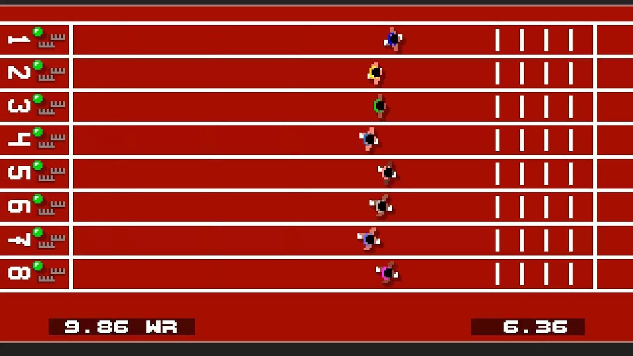 AMIGA The Race v1 5 ITS Great 100m Running game 0 4 players By Manuel ...