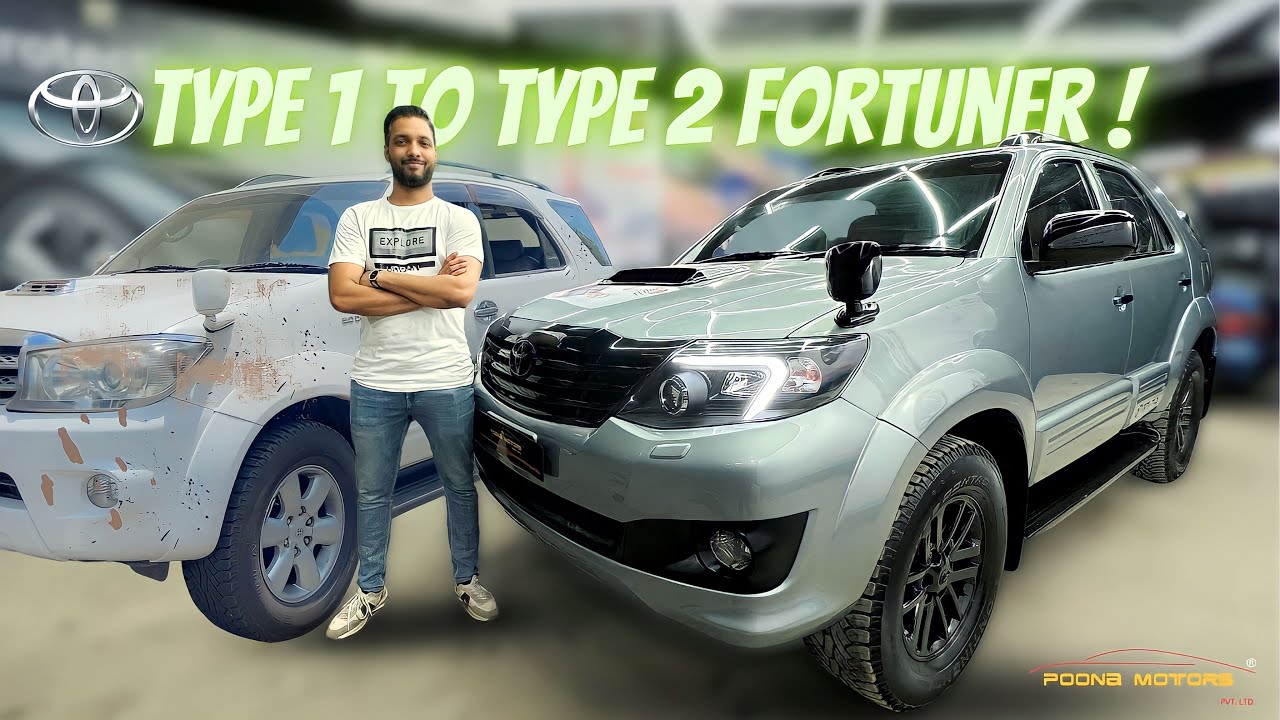 Type 1 Toyota Fortuner Converted To Type 2 Fortuner - YouTube
