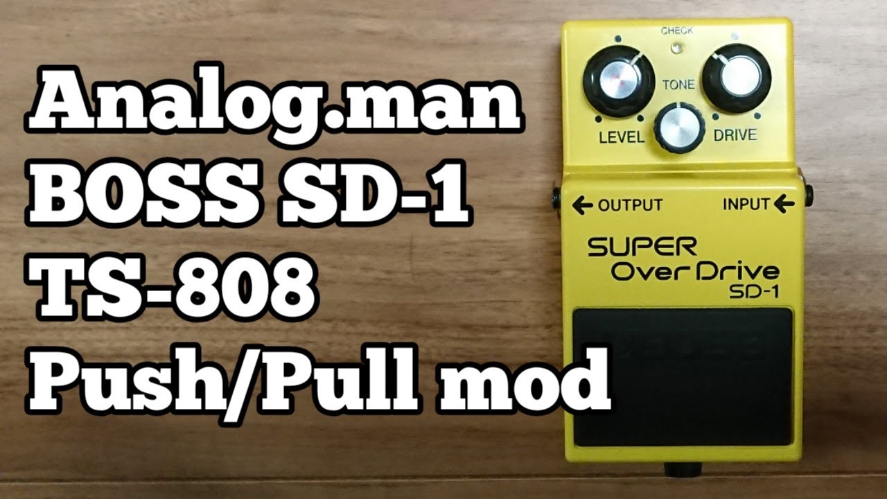 Analog.man BOSS SD-1/TS-808 mod (Push TS-808 mode) With Les Paul - YouTube