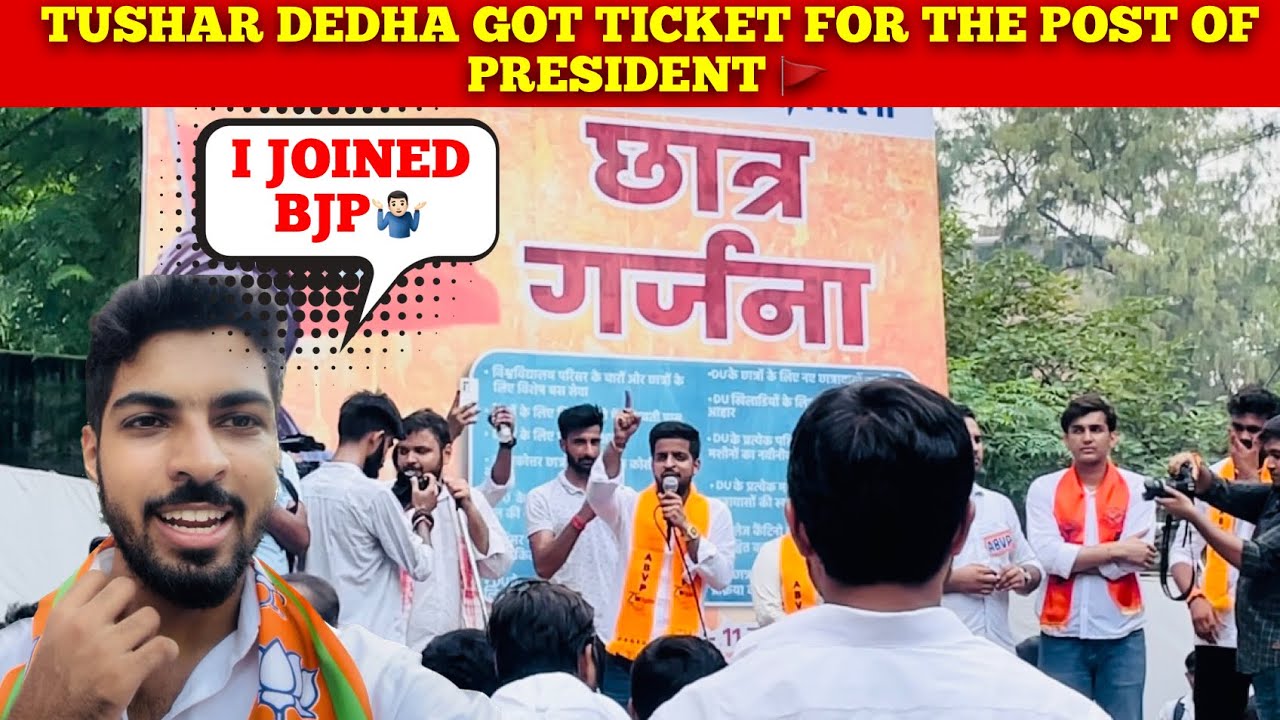 Tushar Dedha Got Ticket By ABVP For The Post Of PRESIDENT For DUSU ...