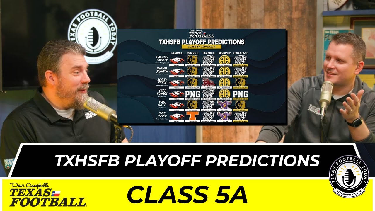 DCTF's TXHSFB PLAYOFF PREDICTIONS (Class 5A) | Texas Football Today ...