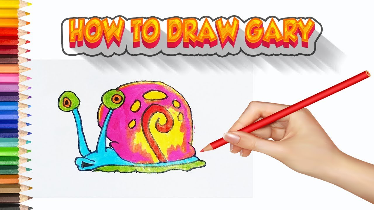 How To Draw Gary Step By Step | Easy Drawing For Kids - YouTube