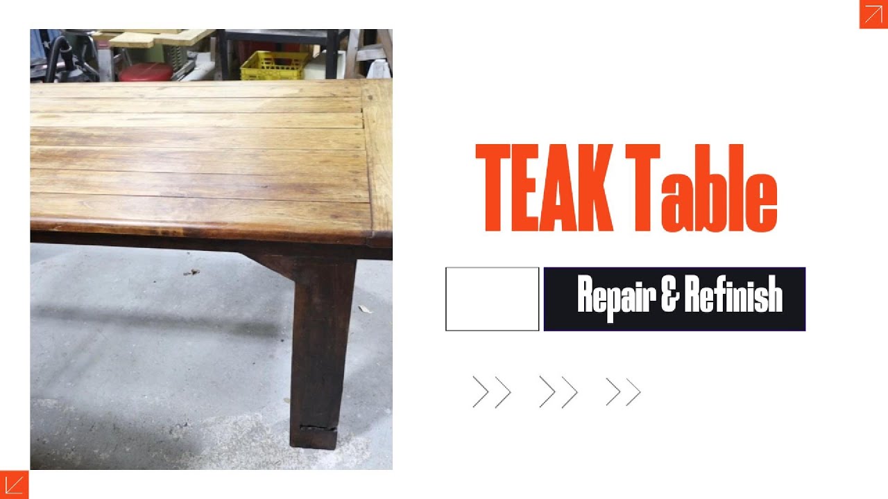 Teak Dining Table Refinish and Repair - YouTube