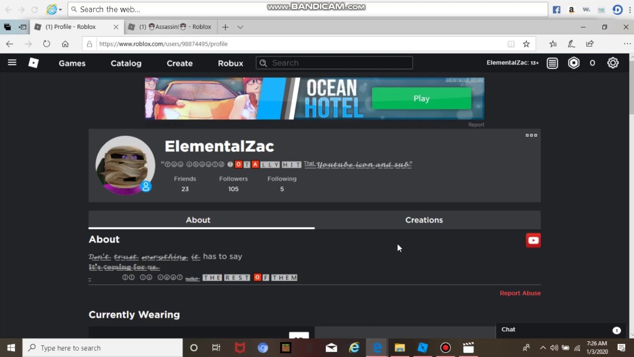 First Video For The Channel! Roblox. - YouTube