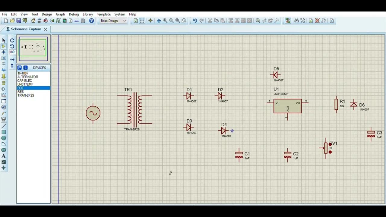 FUENTE DE ALIMENTACION REGULADOR DE VOLTAJE VARIABLE EN PROTEUS - YouTube