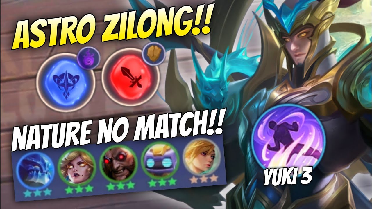 FULL SUSTAIN !! ASTRO ZILONG SC EARTH + YUKI SKILL 3 !! MAGIC CHESS ...