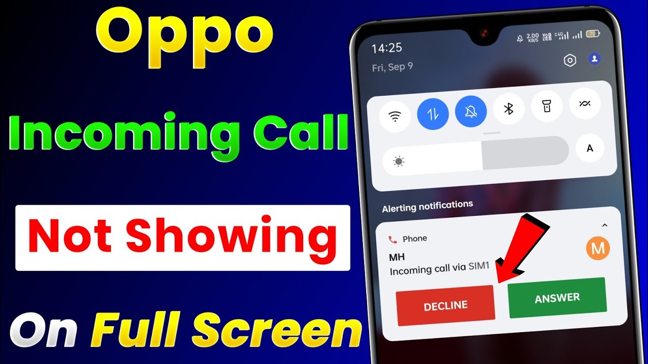 Oppo Incoming Call Not Showing On Full Screen Problem Solve | Oppo Me ...
