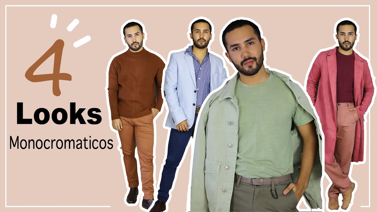 Moda para HOMBRES 4 Looks MONOCROMÁTICOS - Inspira tu estilo - YouTube