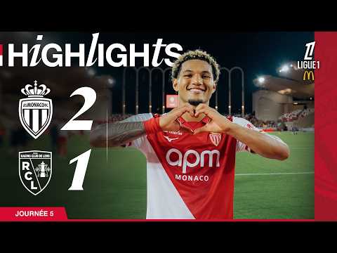 HIGHLIGHTS, AS Monaco 2-1 RC Lens (J5 Ligue 1)