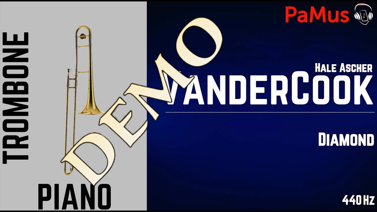 Vander Cook: Diamond for trombone piano - accompaniment 440Hz - YouTube