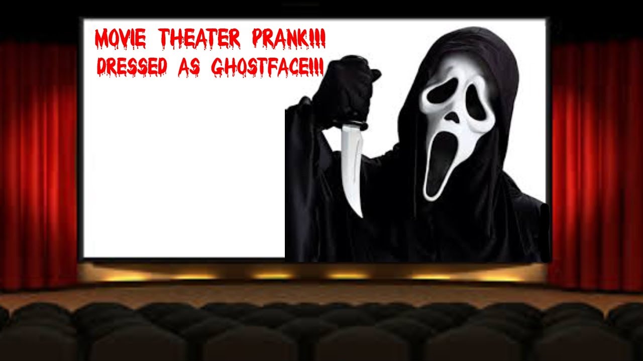 MOVIE THEATER PRANK!!! (DRESSED AS GHOSTFACE!) - YouTube