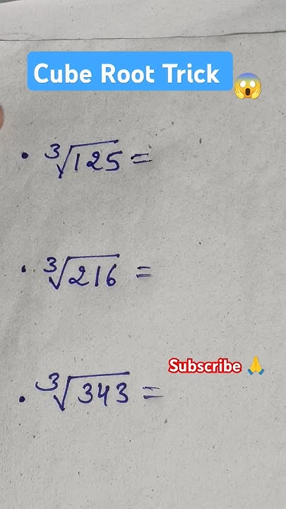 Math trick ||. Cube Root Trick || viral video. #maths #shorts #shortsfeed - YouTube
