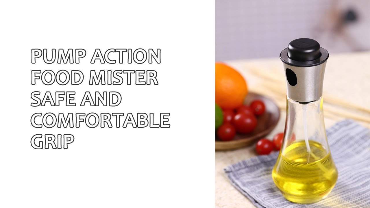 Pump action food mister safe and comfortable grip - YouTube