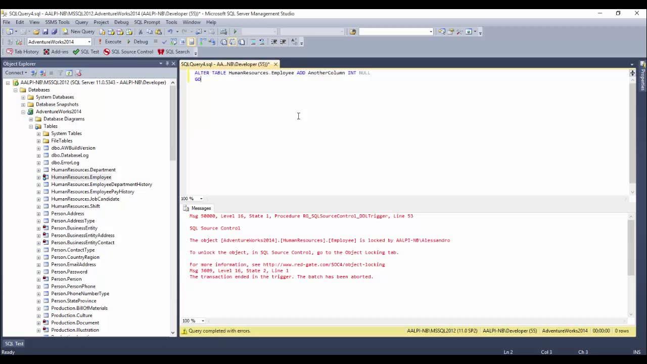 How to lock objects in Redgate SQL Source Control - YouTube
