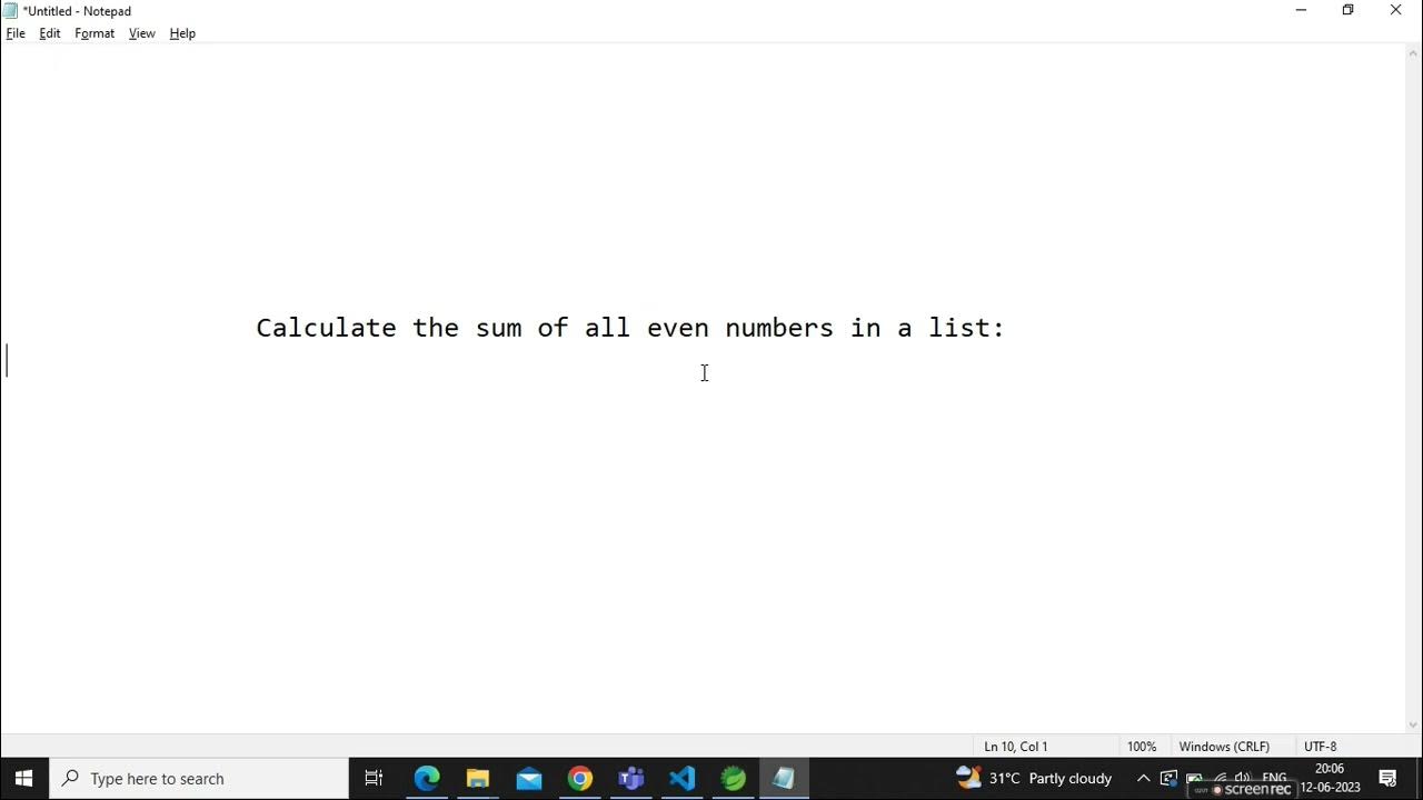 Calculate the sum of all even numbers in a list in java 8 - YouTube