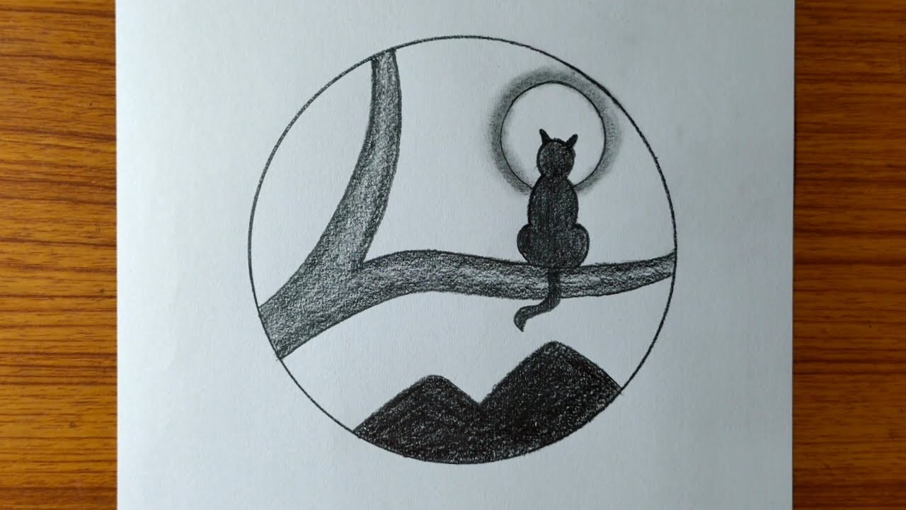 Easy circle drawing || circle drawing for beginners || pencil drawing ...
