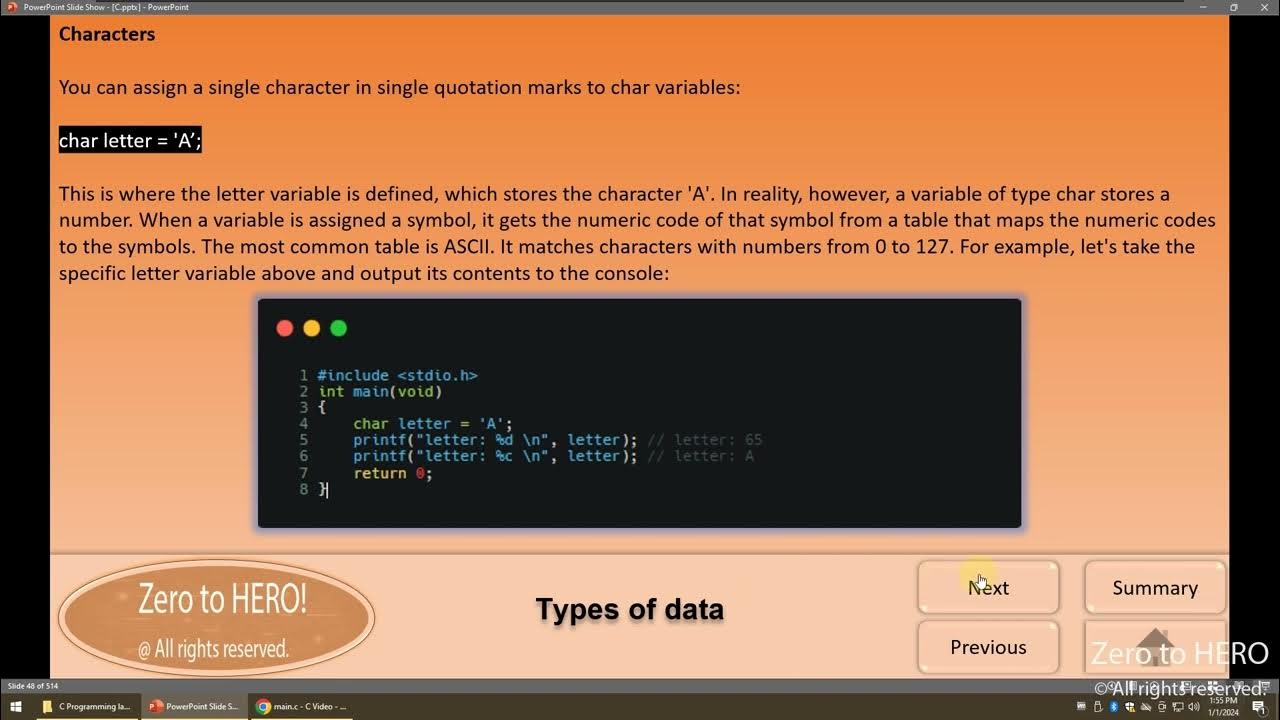2 3 Types Of Data C Language Part 2 Coding Code Programming Clanguage Youtube